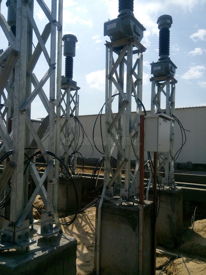 Electrical Substation LA Work Under Progress Stock Image - Image of ...