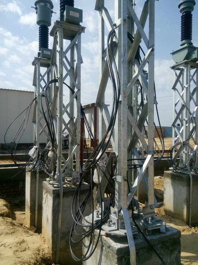 Electrical Substation Work Under Progress in Karnataka, India Stock ...