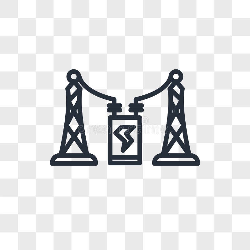 Substation Vector Icon Isolated on Transparent Background, Substation ...