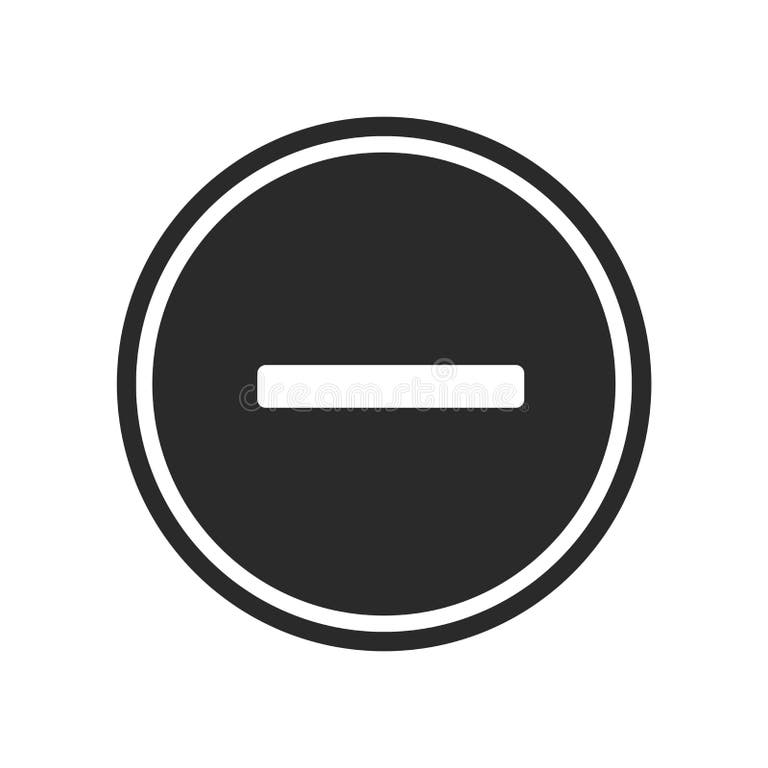 Substract Icon Vector Sign and Symbol Isolated on White Background ...