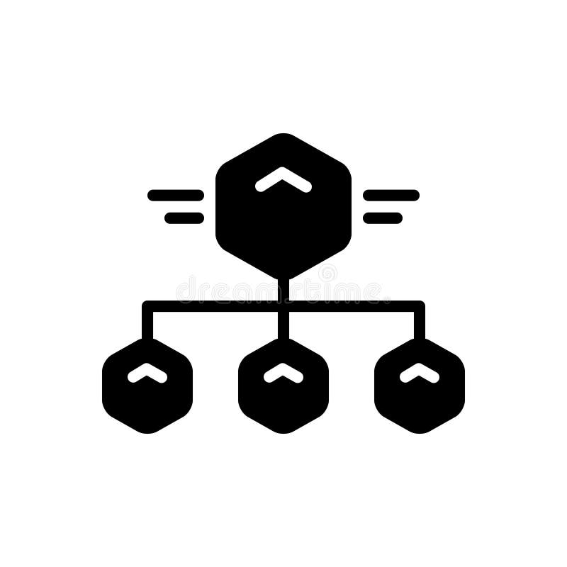 Black Solid Icon for Subtask, Little and Minor Stock Vector ...