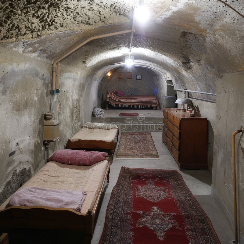 A Subterranean Bunker S Interior, with Its Stark and Functional Design ...