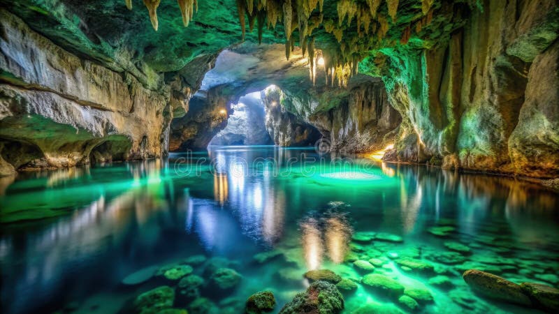 Subterranean Oasis Crystal-clear Waters Reflecting the Majesty of an ...