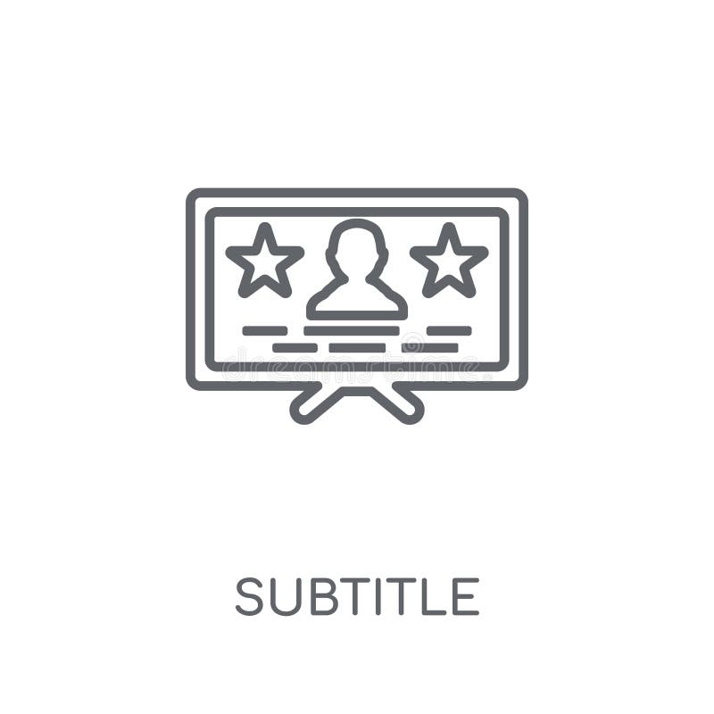 Subtitle Icon Stock Illustrations – 207 Subtitle Icon Stock ...
