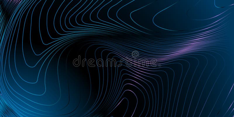 Subtle Abstract Curves with Blue and Purple Gradients on Dark ...