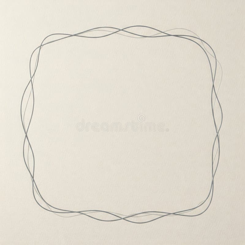 Minimalist Abstract Wavy Border Stock Illustration - Illustration of ...