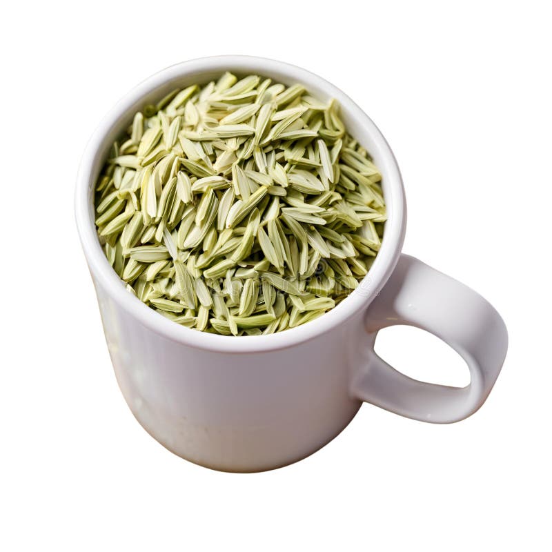The Subtle Beauty of Pale Green Fennel Seeds Stock Image - Illustration ...