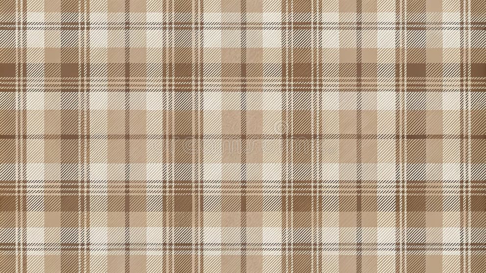 Subtle Beige and Brown Plaid Fabric Texture a Seamless Pattern for ...