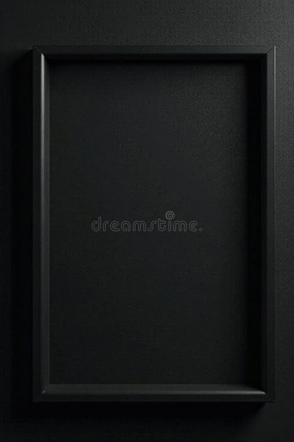 Subtle Black Frame Against Solid Black Perfect for Mockups , Artwork ...