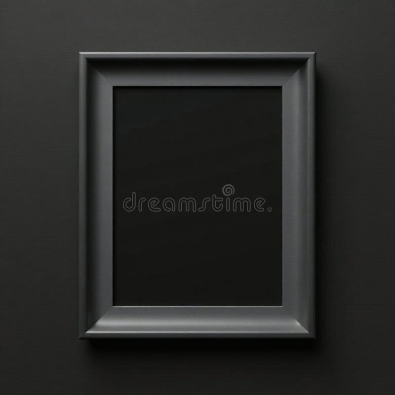Subtle Black Frame Against Stark Black Background Perfect for Mockups ...