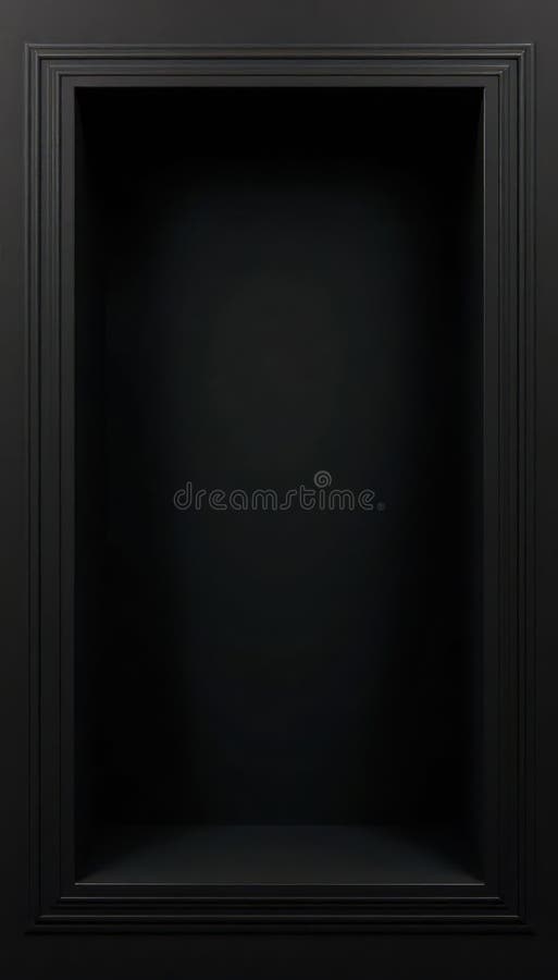 Subtle Black Frame Barely Visible on Black, Creating Depth , Shadow ...