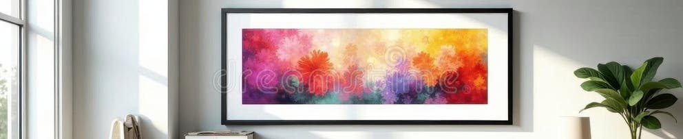 Subtle Black Frame, Bright White Mat Showcasing Artwork , Design ...