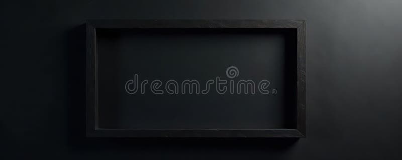 Subtle Black Frame on Black Canvas, Geometric Shape , Mockup, Clean ...