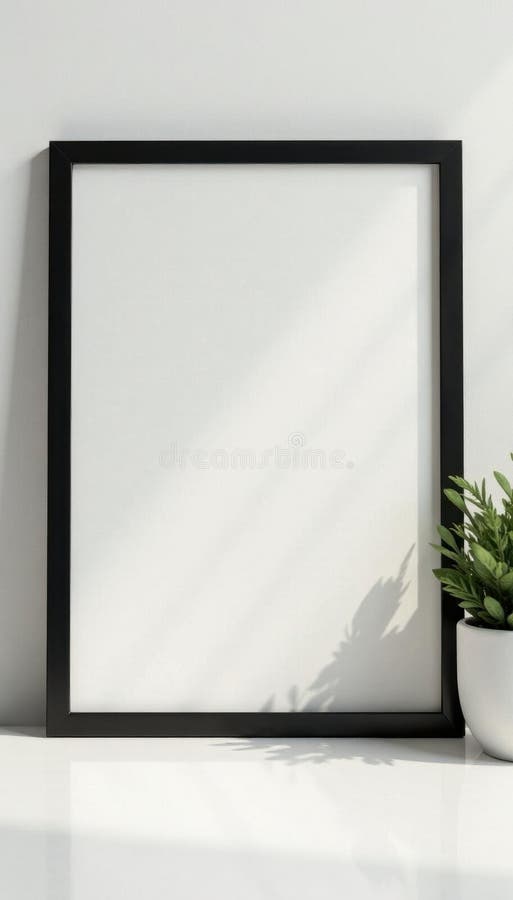 Subtle Black Frame, Off White Mat, Clean Lines , Artwork, Mat Stock ...