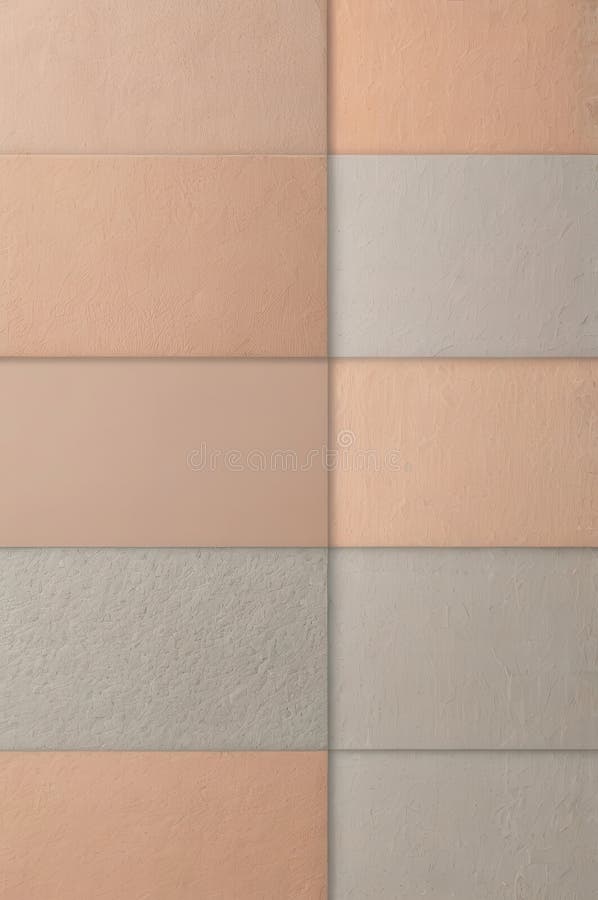 Subtle Blend of Peach and Gray Tiles Arranged in a Modern Pattern for ...
