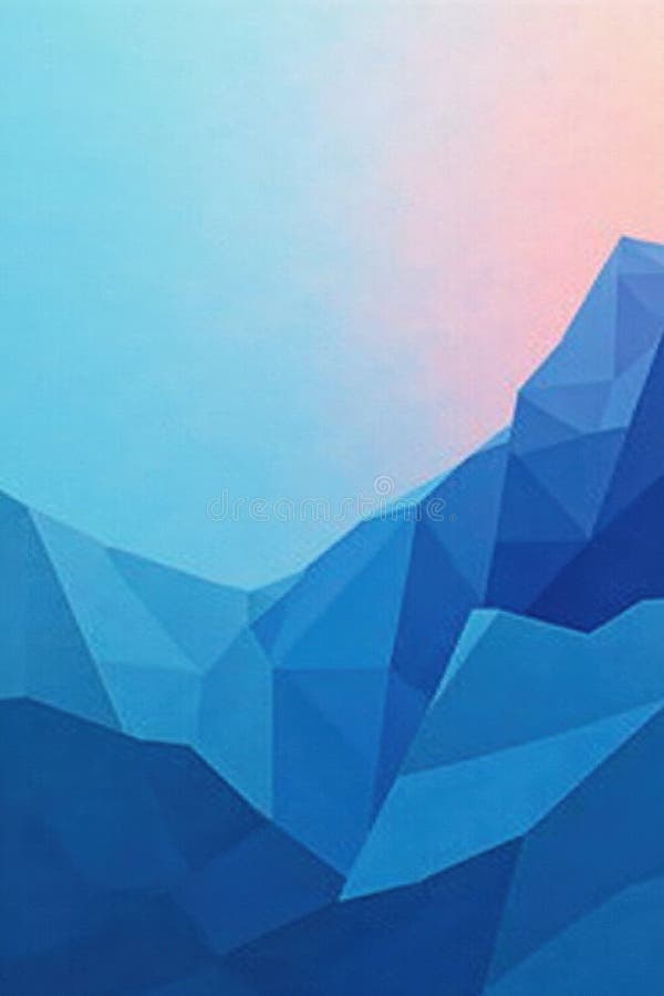 Subtle Blue Geometric Wallpaper, Soft Gradients, Calming Effect, Art ...