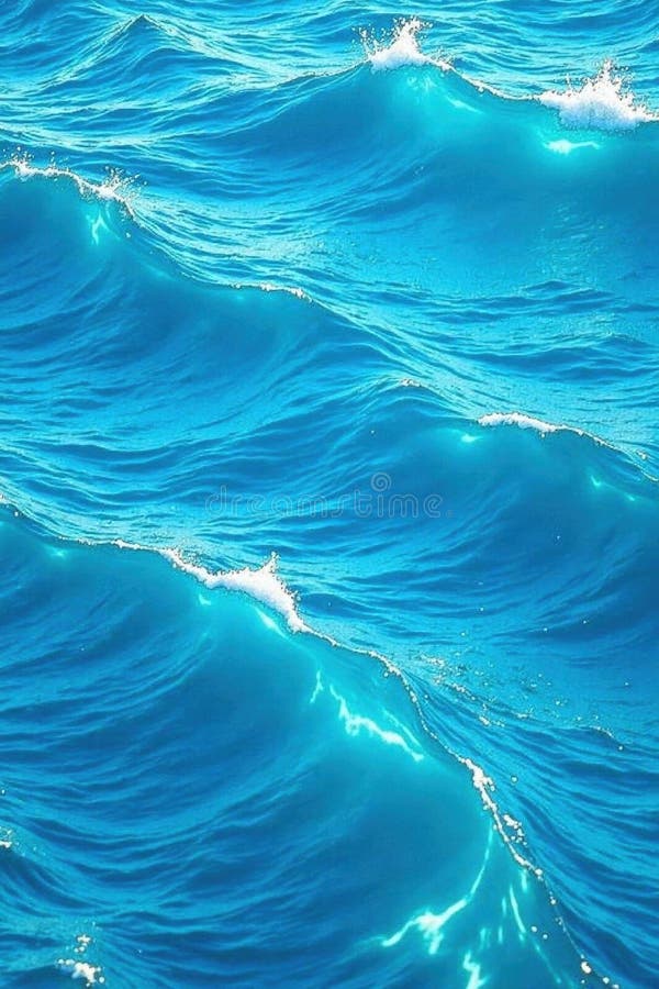 Subtle Blue Wave Seamless Pattern Elegant, Repeating Aquatic Theme ...