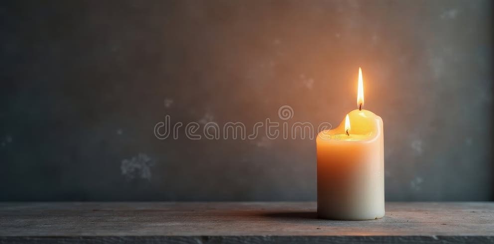 Subtle Candle Flicker, Soft Illumination, Textured Wall, Decor, Home ...