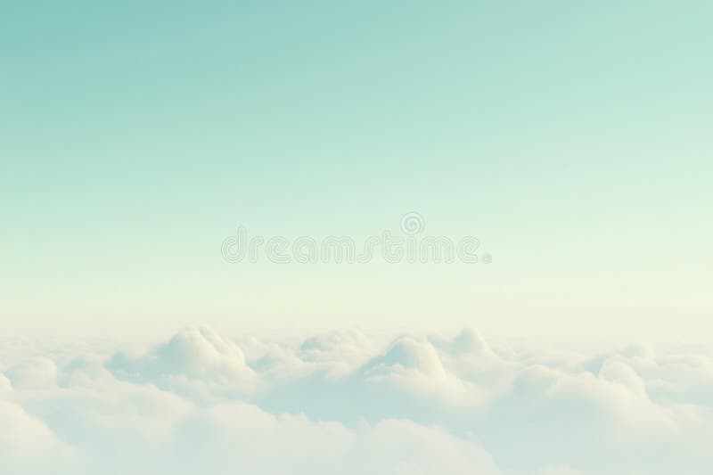 Subtle Cloud Texture, Soft White Puffs Against a Pale Blue Sky, Serene ...