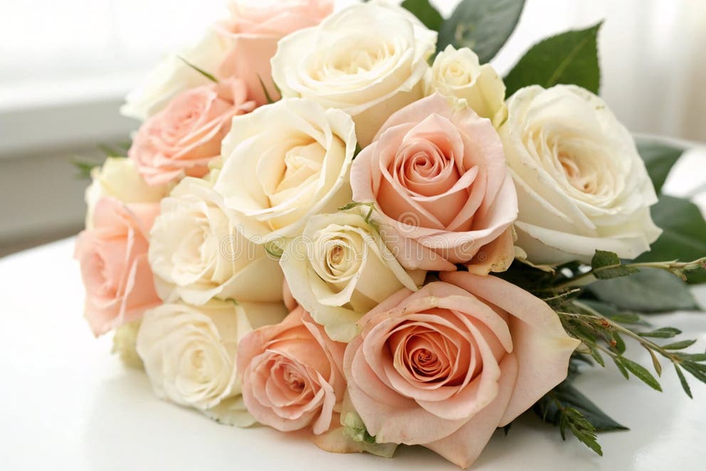 Subtle Colored Roses â€ a Romantic Bouquet for Every Occasion Stock ...