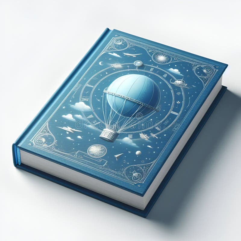 Subtle Contrast: Blue Book on White Background, Generative AI. Stock ...