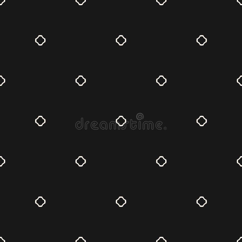 Subtle Dark Vector Minimalist Seamless Pattern with Small Outline ...