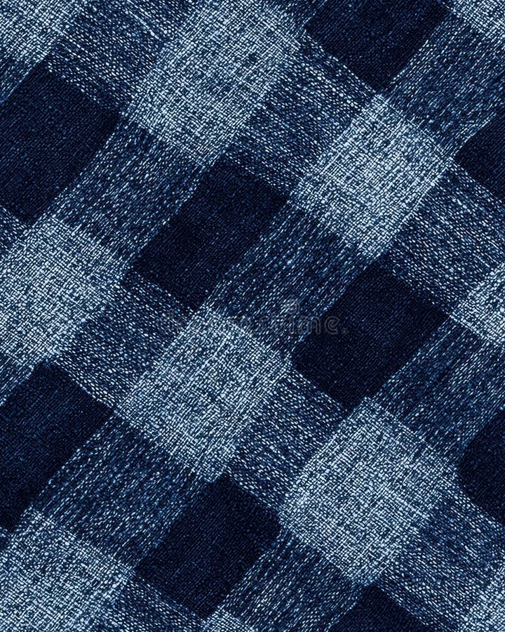 Subtle Diagonal Checkered Patterns in Navy Blue Fabric Texture Stock ...
