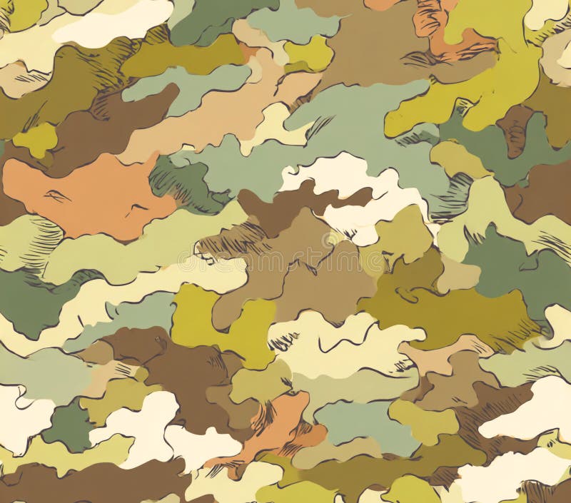 Subtle Earth Tones Camo Pattern Seamless Texture for Design Projects ...