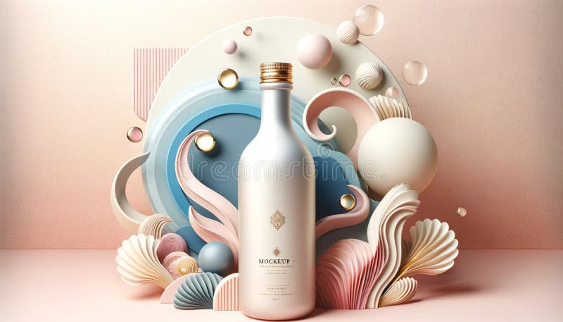 Subtle Elegance: Premium Bottle Showcase with Soft Creative Backdrop ...