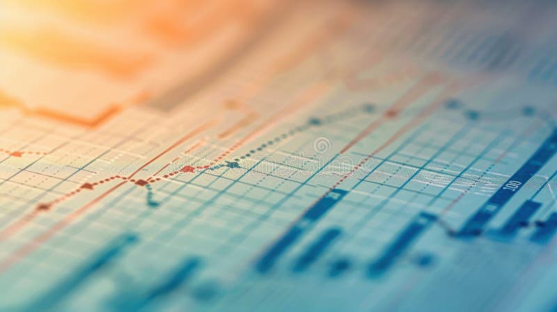 Subtle Financial Report Background with Grid Lines Stock Illustration ...