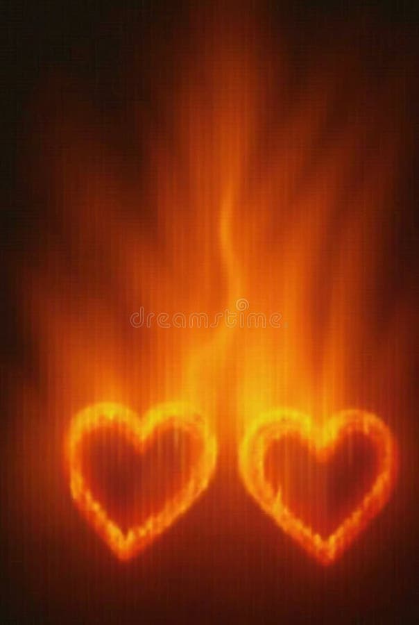 Subtle Flames with Heart-Shaped Embers Curl into the Bottom Corners ...