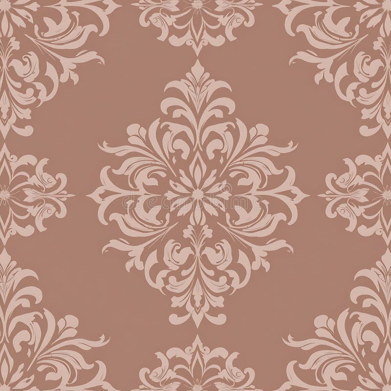 A Subtle Floral Damask Pattern with Intricate Details and Soft ...