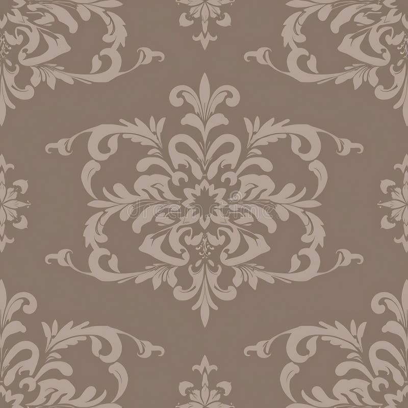 A Subtle Floral Damask Pattern with Intricate Details and Soft ...