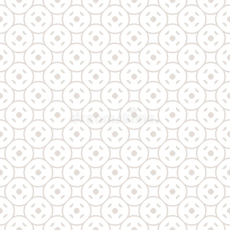 Subtle Funky Geometric Seamless Pattern with Circular Mesh. Stock ...