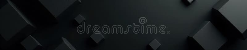 Subtle Geometric Black Shapes on Black Backdrop, Creating Depth ...