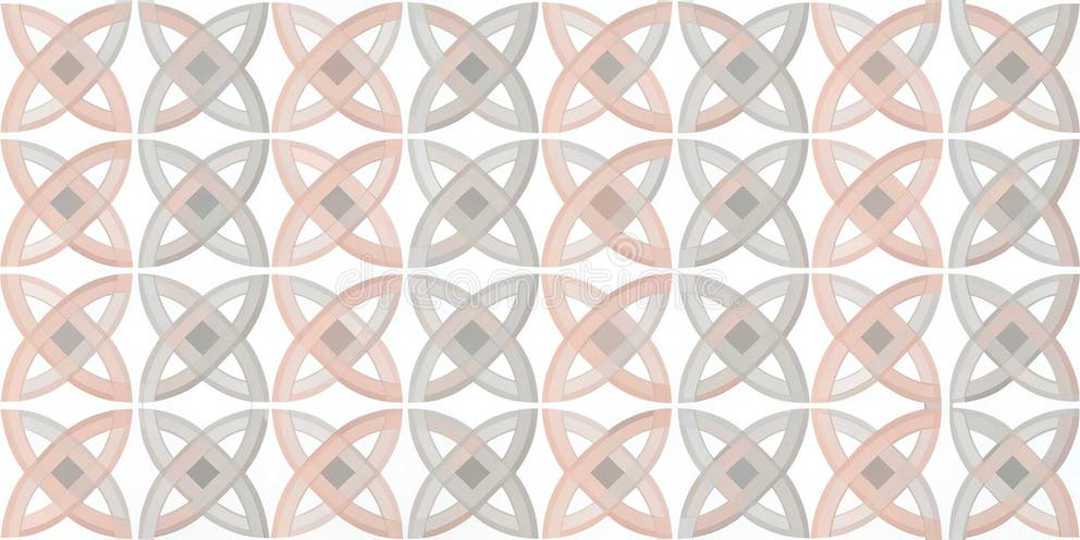 Subtle Geometric Pattern of Interlocking Circles and Squares a ...