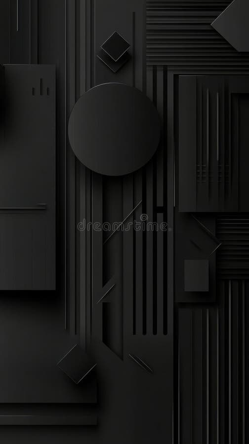 Subtle Geometric Patterns and Abstract Icons on a Sleek Black ...