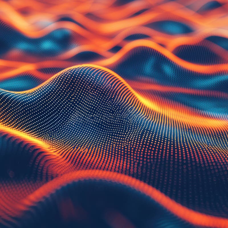 Subtle Glowing Lines Blend into Rhythmic Waveforms, Creating Calming ...