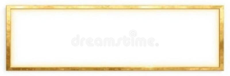 Subtle Gold Rectangular Border, Isolated on White, Simple Border ...