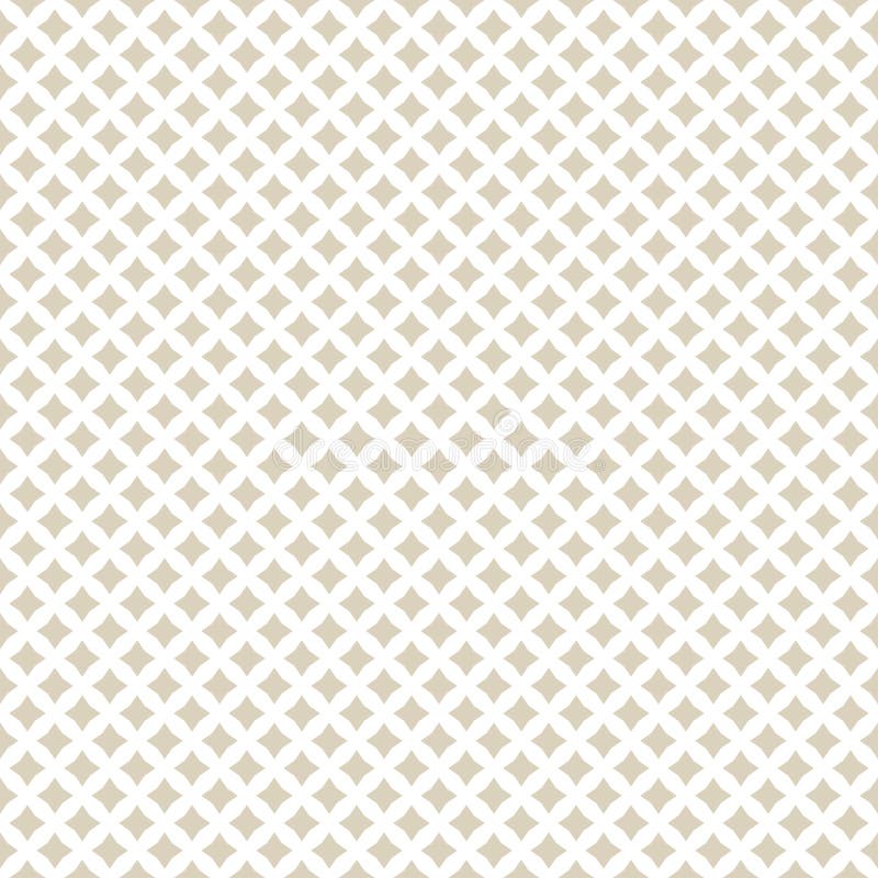 Subtle Gold and White Vector Seamless Pattern with Small Diamond Stock ...
