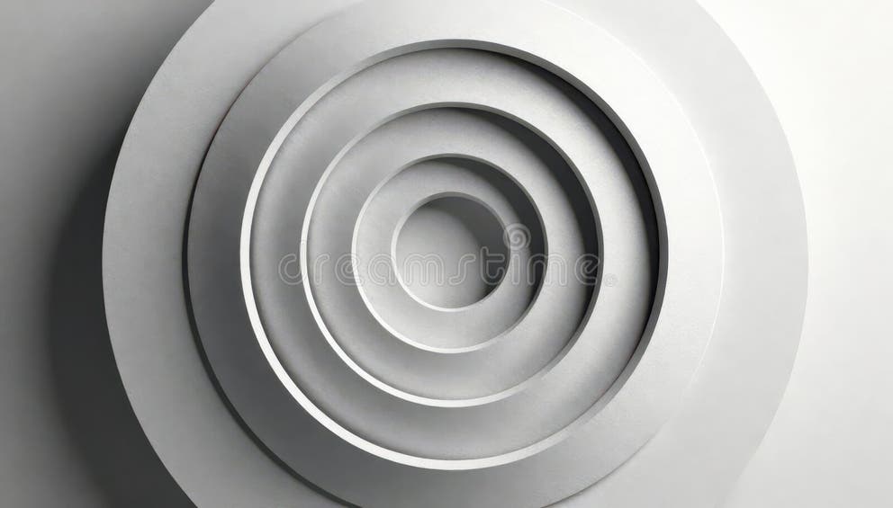 Subtle Grayscale Concentric Circles, Minimalist Design, Symmetry ...