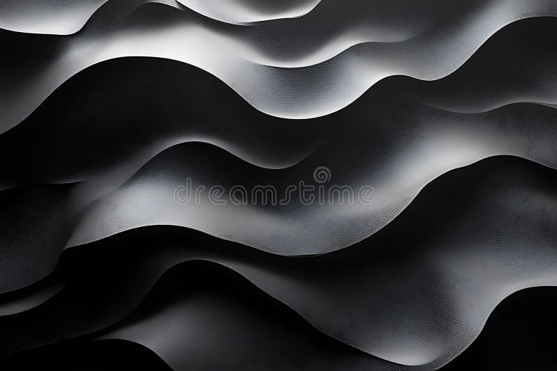 Abstract Dark Gray Wave Pattern Background Elegant Monochrome Texture ...