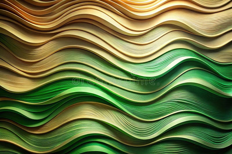 Subtle Green and Beige Wave Paper Texture a Modern Versatile Background ...
