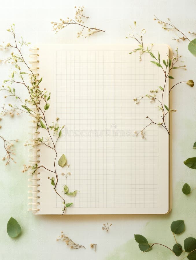 Minimalist Planner Layout with Subtle Grid Lines Surrounded by ...