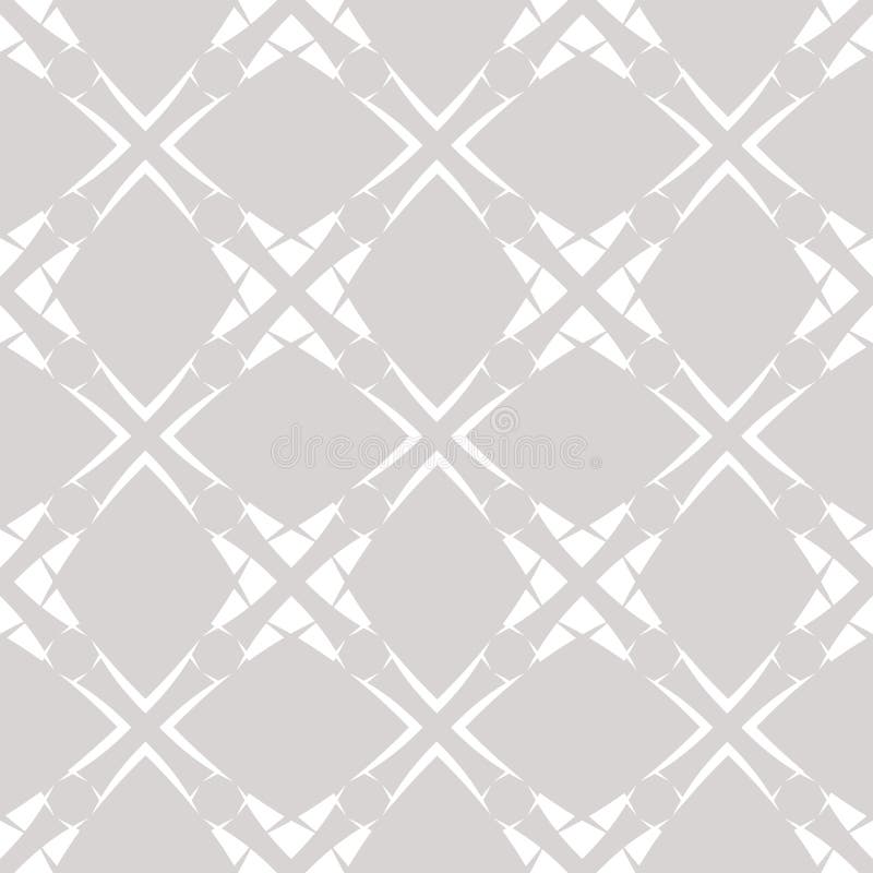 Subtle Grid Vector Seamless Pattern. Abstract White and Gray Geometric ...