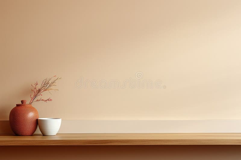 Subtle Light Beige Abstract Minimal Background. Generative AI Stock ...