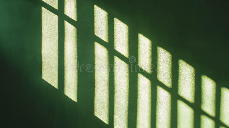 Subtle Light Patterns on Green Bamboo Wall for Natural Interior Design ...