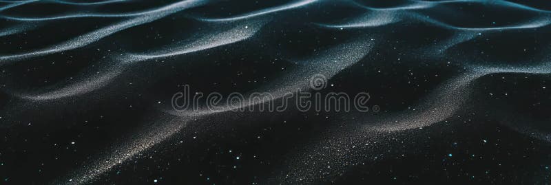 Black Sand Texture with Wind Patterns Under Soft Lighting on a Tranquil ...