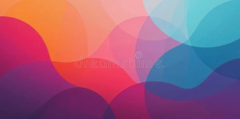 Subtle, Muted Color Gradients in Overlapping, Rounded Geometric Shapes ...