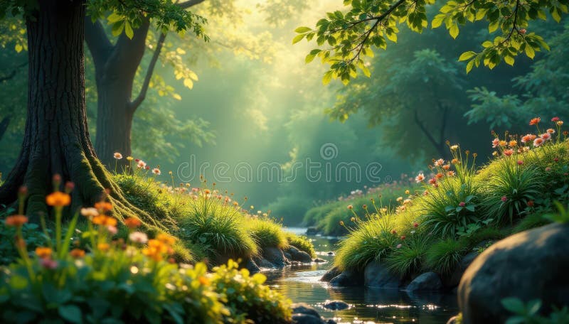 Subtle Nature Inspired Foliage Creates a Continuous Loop , Vegetation ...